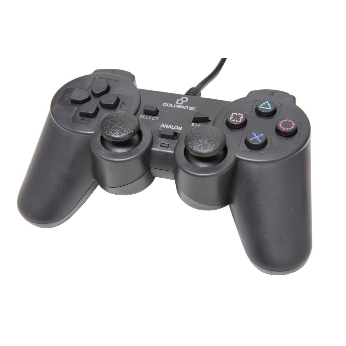 Controle Dual Shock Goldentec V2 para PC, PS2 e PS3 - lojaibyte