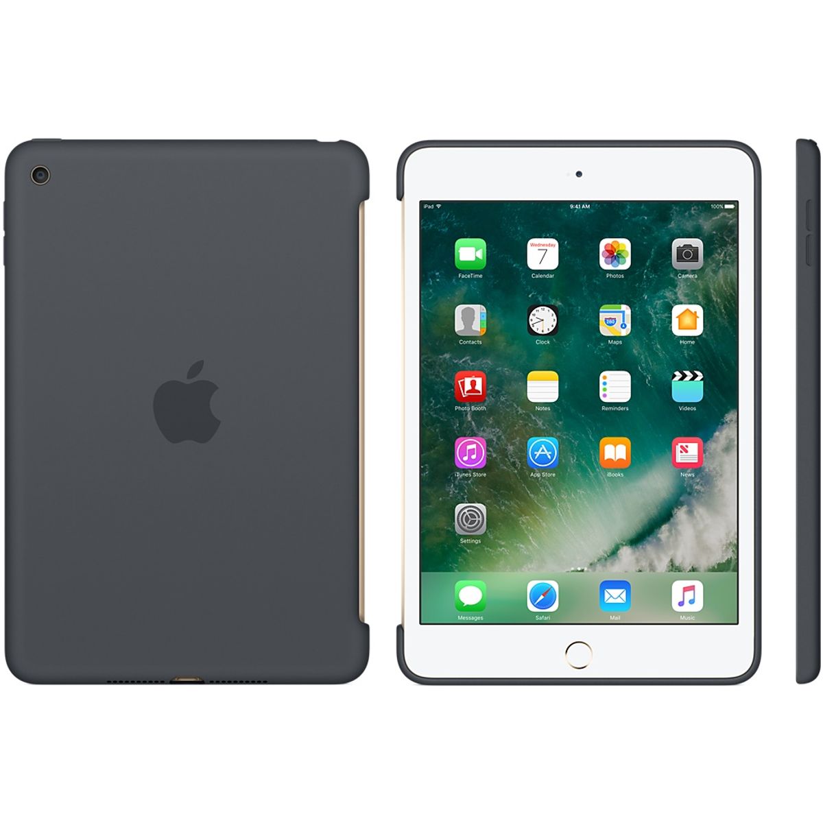 Capa de Silicone para iPad Mini 4 Apple Cinza Carvão - lojaibyte