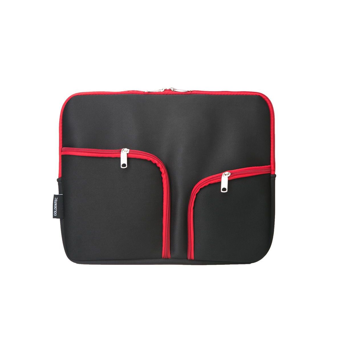 Case para Notebook até 14.1" com Bolsos Preta com Vermelho - lojaibyte