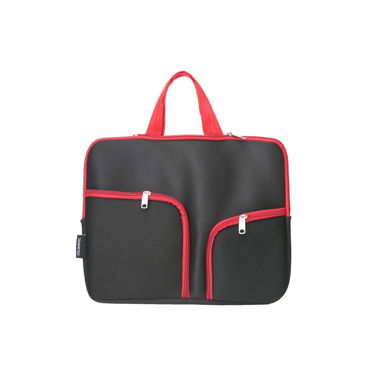Case para Notebook até 14.1" com Bolsos Preta com Vermelho - lojaibyte
