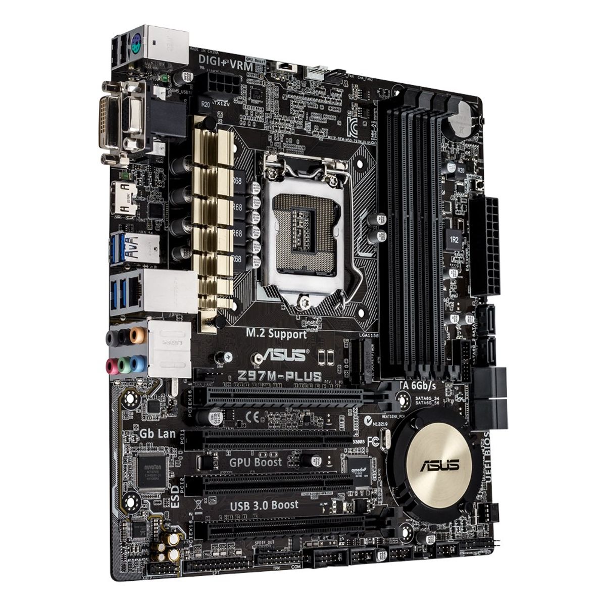 Placa Mãe ASUS Intel Z97M-PLUS/BR LGA1150 - lojaibyte