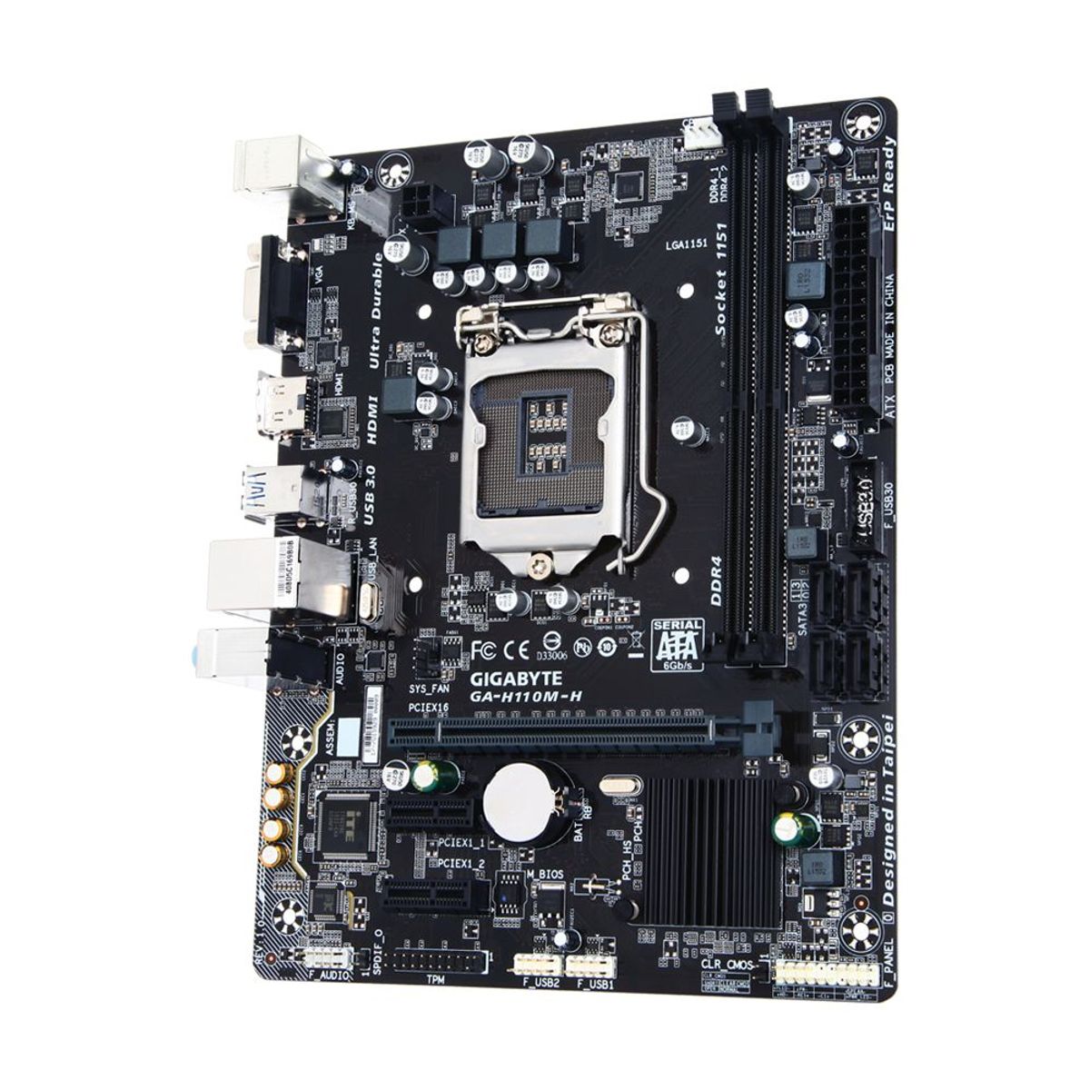 Placa Mãe Gigabyte GA-H110M-H DDR4 LGA 1151 com HDMI e USB 3.0 - lojaibyte