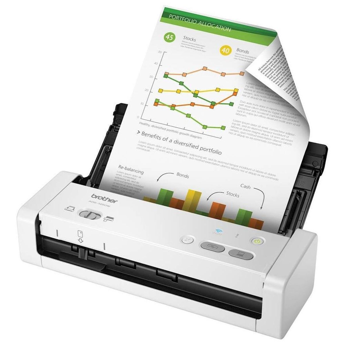 Scanner Portátil Brother USB, Wi-Fi - ADS-1250W - lojaibyte