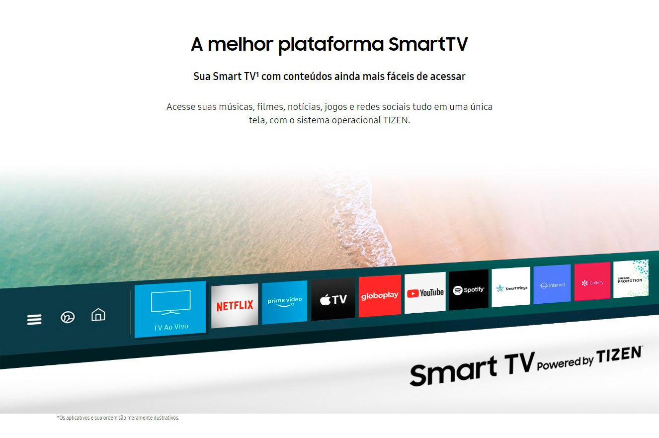 Smart TV 43" Tizen FHD T5300 Samsung- HDR 2 HDMI 1 USB Wi-Fi - lojaibyte