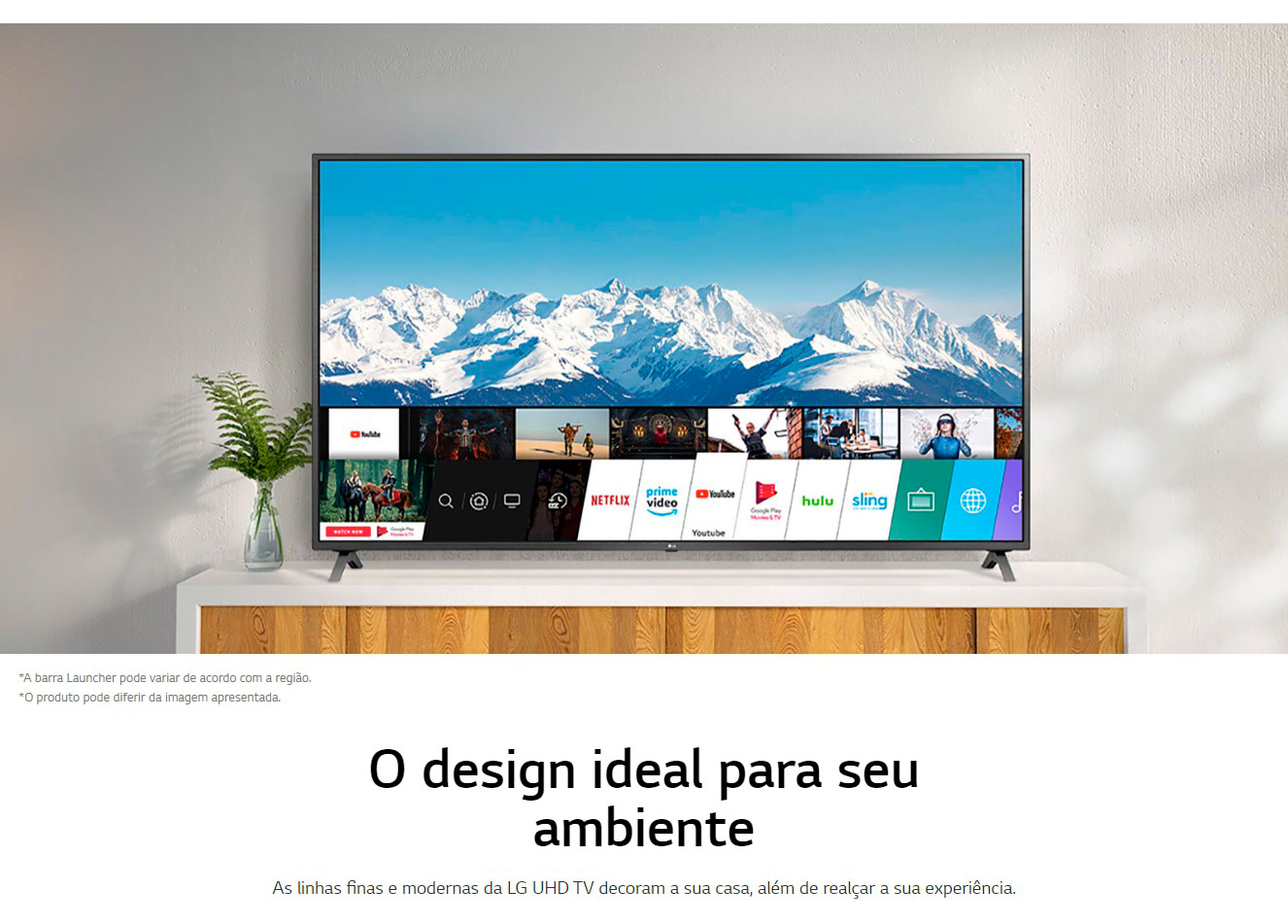 Smart TV LG 70" 4K, UHD, Inteligência Artificial ThinQ AI+Smart TV LG ...
