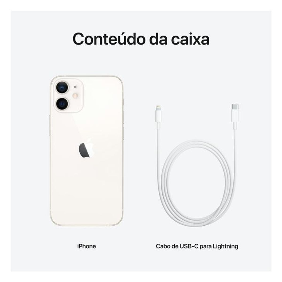 iPhone 12 Mini Apple Branco 128GB Desbloqueado - MGE43BZ/A - lojaibyte