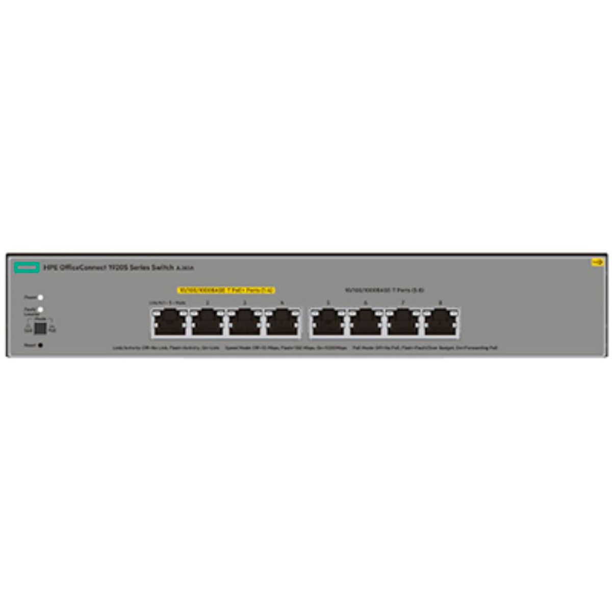 Switch HPE Aruba JL383A 1920S 8 portas Gigabit PoE+ 65W M - lojaibyte
