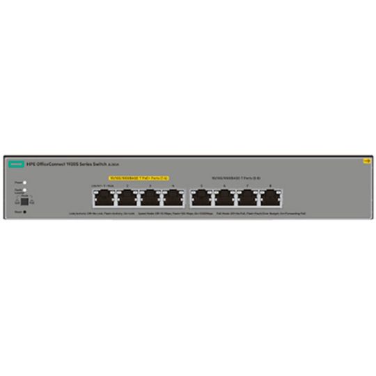 Switch HPE Aruba JL383A 1920S 8 portas Gigabit PoE+ 65W M - lojaibyte