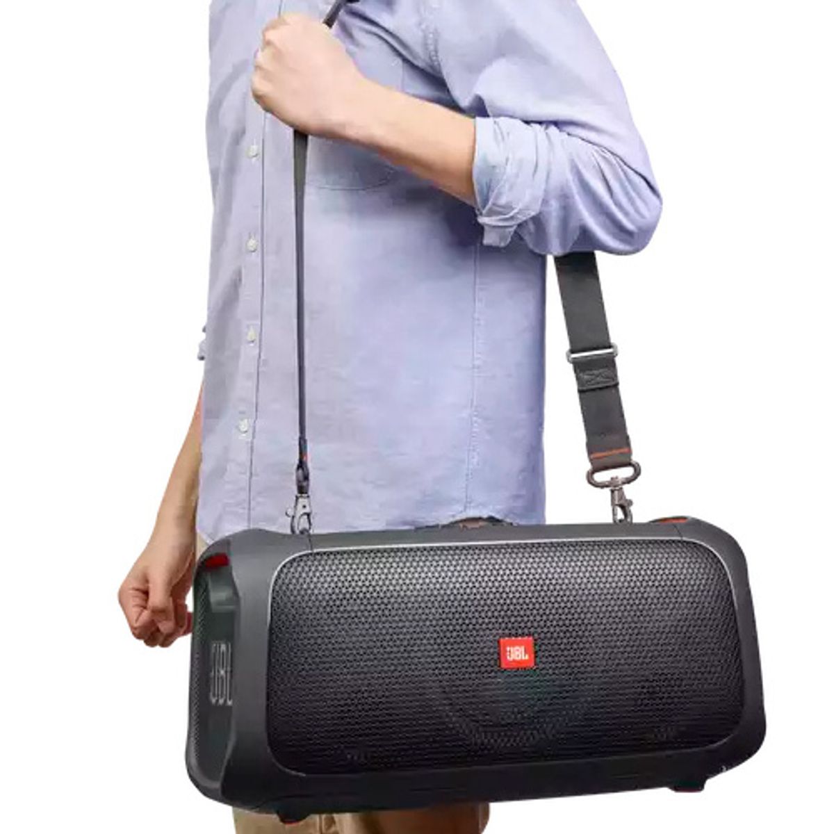 Caixa de Som JBL PartyBox On-The-Go 100W Bluetooth Preta - lojaibyte