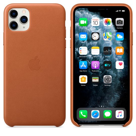 Capa iPhone 11 Pro Max Apple, Couro Marrom - MX0D2ZM/A - lojaibyte