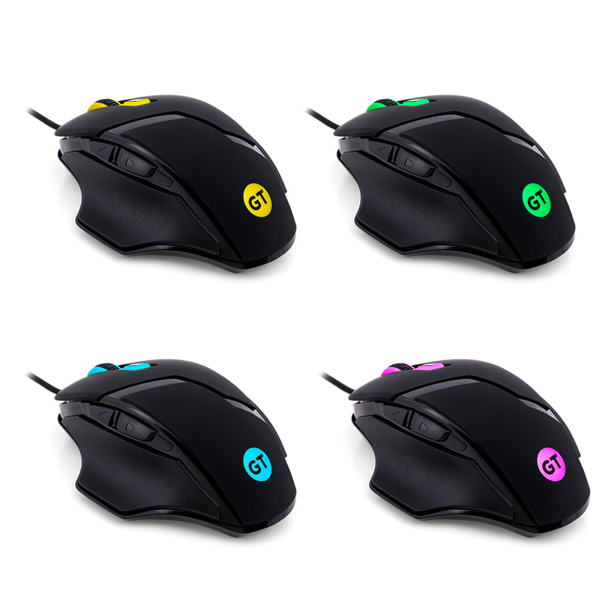 Mouse Gamer 4000DPI Spectre LED RGB e 6 Botões GT Gamer - lojaibyte