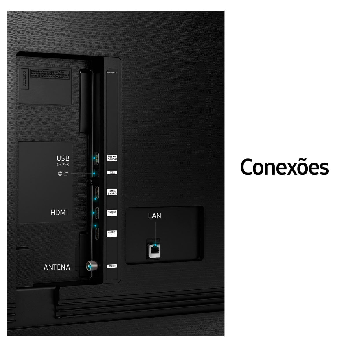 Smart TV Samsung 55" 4K 55AU7700 Crystal 4K Alexa - lojaibyte