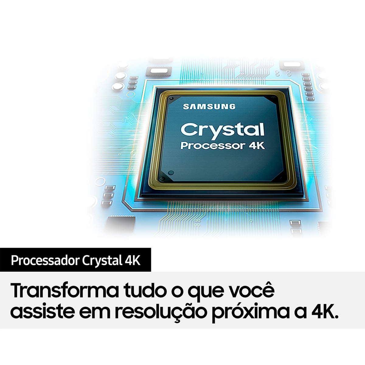 Smart TV Samsung 55" 4K 55AU7700 Crystal 4K Alexa - lojaibyte