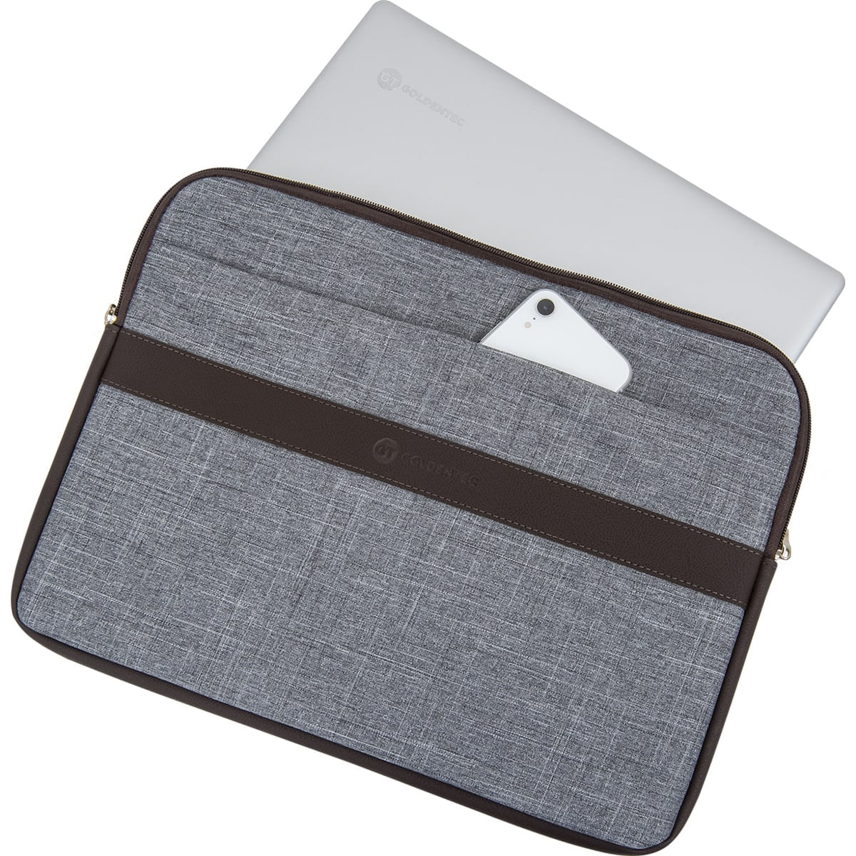 Case p/ Notebook 15.6 Prime 2 Bolso Cinza Goldentec - lojaibyte