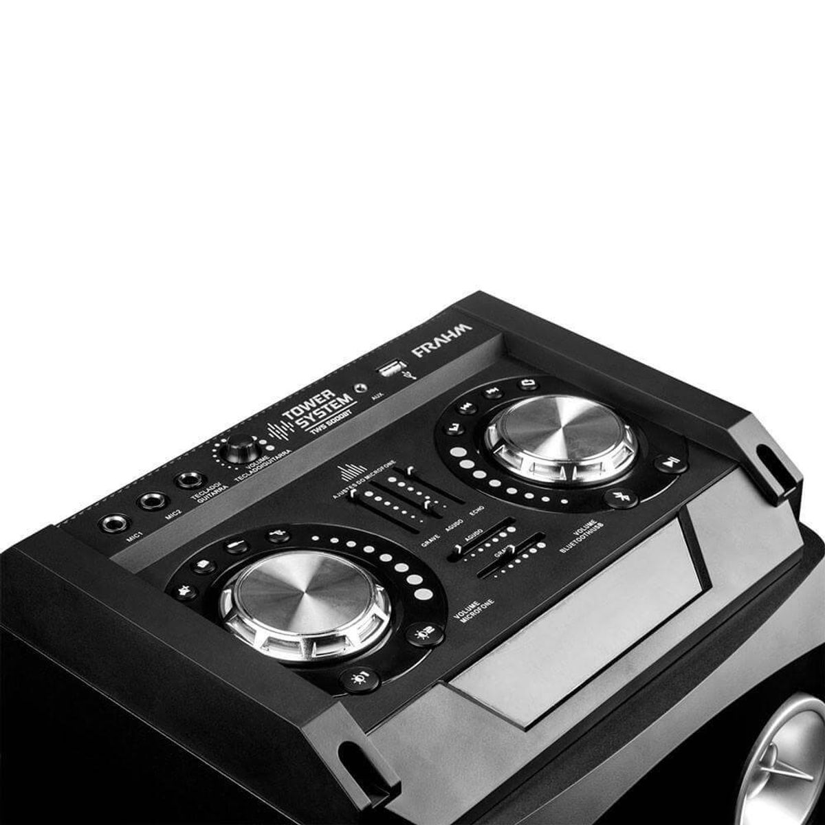 Caixa de Som Frahm Mini System TWS 5000 BT DJ 500W RMS - lojaibyte