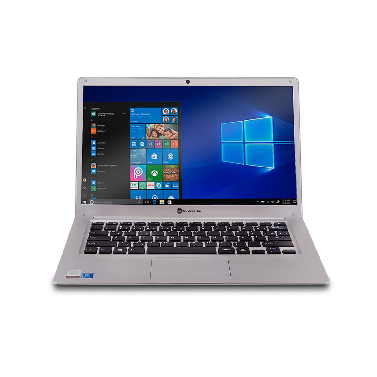 Notebook GT Silver Intel Dual-Core 4GB SSD 64GB 14" Win 10 - lojaibyte