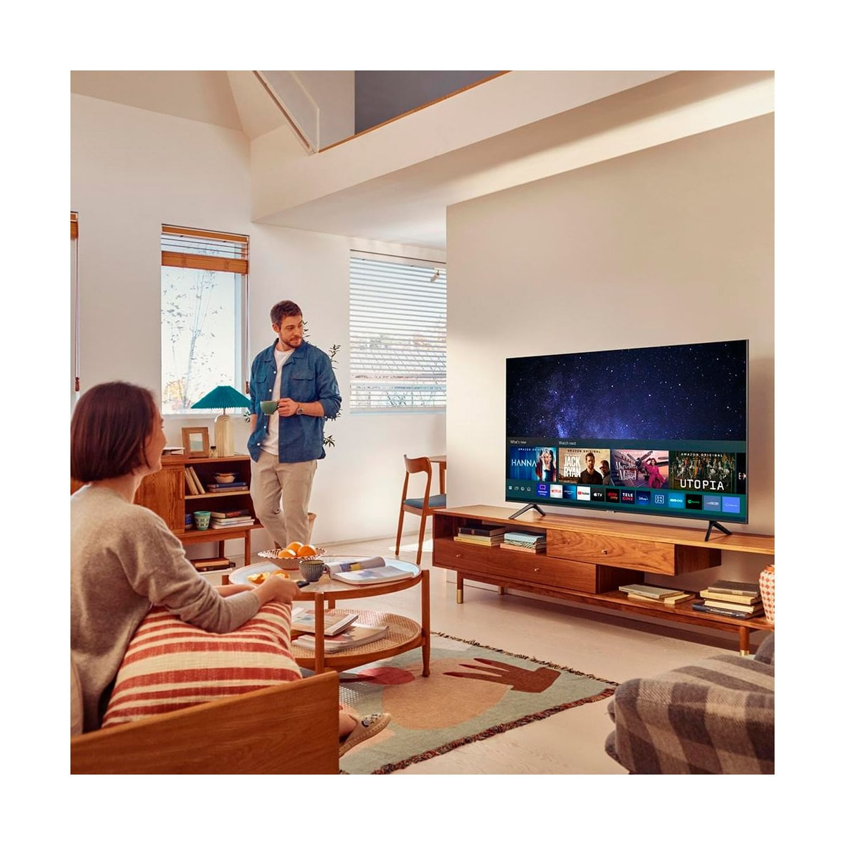 Smart TV 60" 4K Samsung 60AU7700 Crystal 4K Alexa - lojaibyte