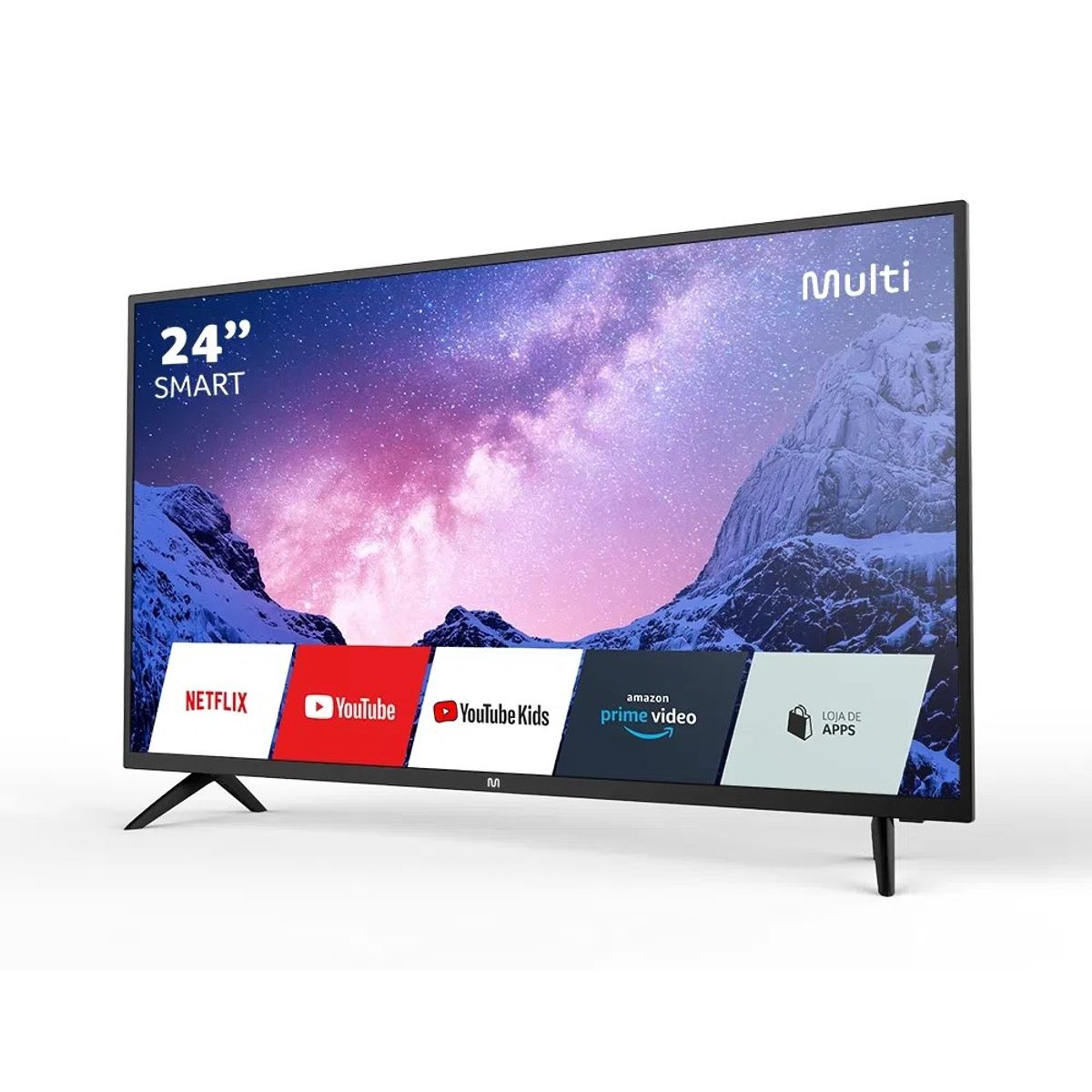 Smart TV LED Multilaser 24 HD Wifi HDMI USB TL040 - lojaibyte