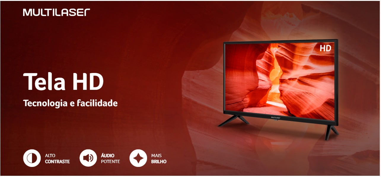 Tv 32" Multilaser Hd 2 Hdmi Usb + Av Bivolt - Tl038 Multilaser - Carrefour