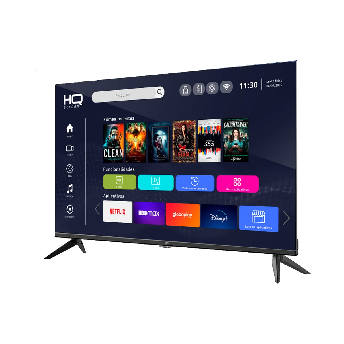Smart TV 50" HQ LED 4K Ultra HD Wi-Fi - UDE50HR315LN - lojaibyte