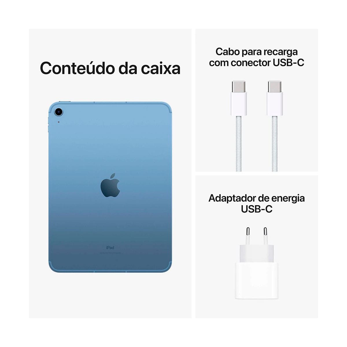 Apple iPad 10,9" (10ª geração, Wi-Fi, 64GB) Azul - MPQ13BZ/A - lojaibyte