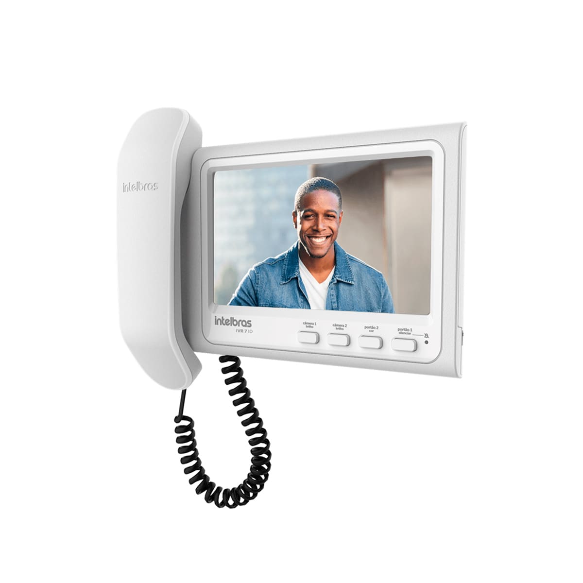 Videoporteiro Intelbras IVR 7 ID com Monofone, Display de 7" - lojaibyte