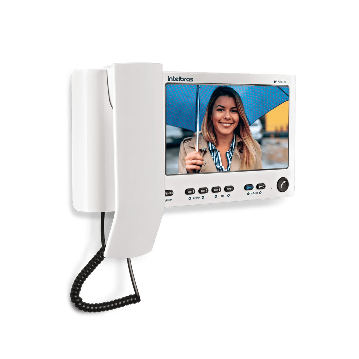 Videoporteiro Intelbras IV 7010 HS, com Monofone, Branco - lojaibyte