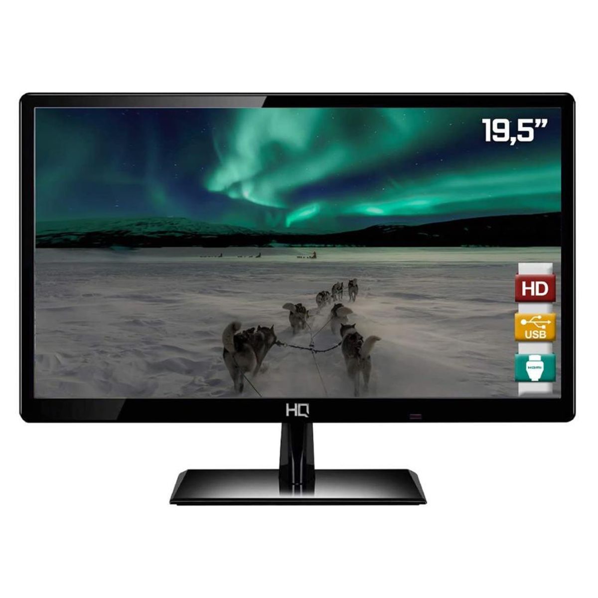 Monitor HQ LED 19.5" HD com HDMI e VGA 19.5HQLED Preto - lojaibyte