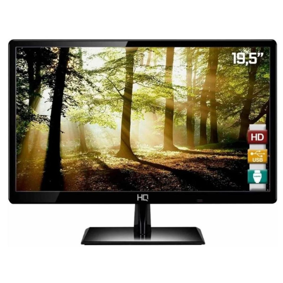 Monitor HQ LED 19.5" HD com HDMI e VGA 19.5HQLED Preto - lojaibyte