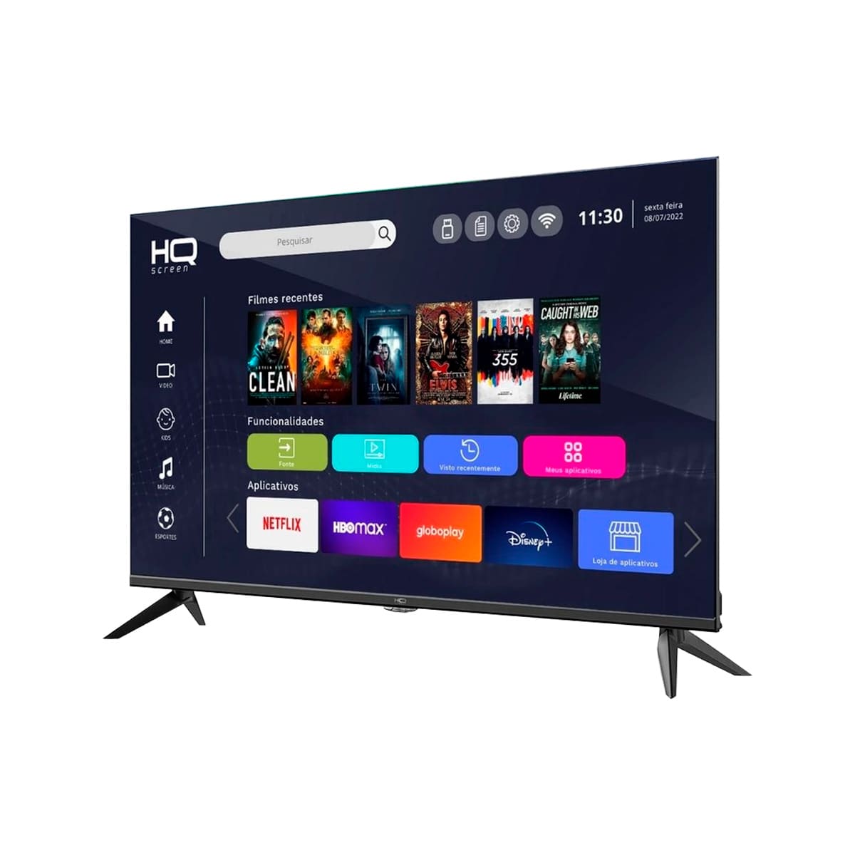 Smart TV 32" HQ LED HD KDE32GR315LN Wi-Fi 2 HDMI 2 USB - lojaibyte