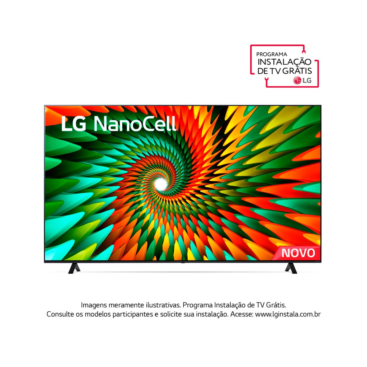 Smart TV 75" LG 4K NanoCell 75NANO77 2023, webOS Alexa - lojaibyte