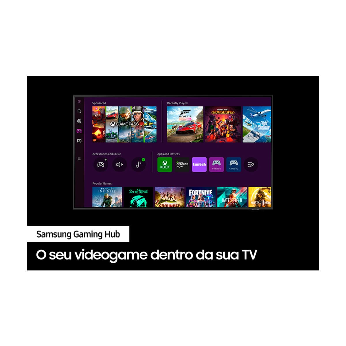 Samsung Smart TV 55 polegadas Crystal UHD 4K 55CU8000 2023 - lojaibyte