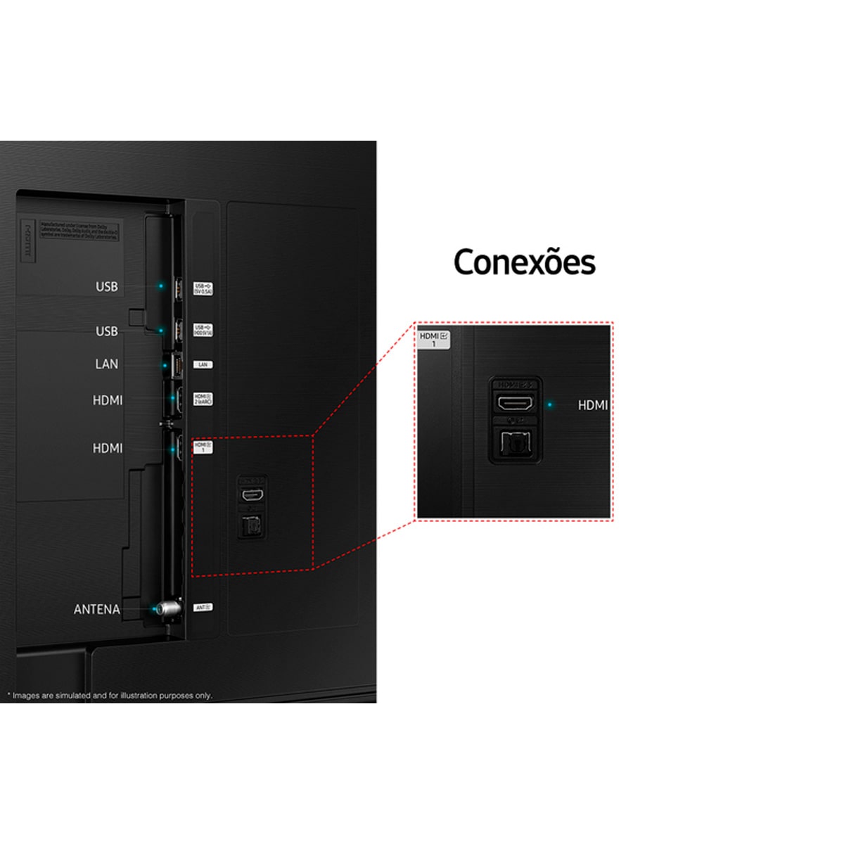 Samsung Smart TV 65 polegadas Crystal UHD 4K 65CU8000 2023 - lojaibyte