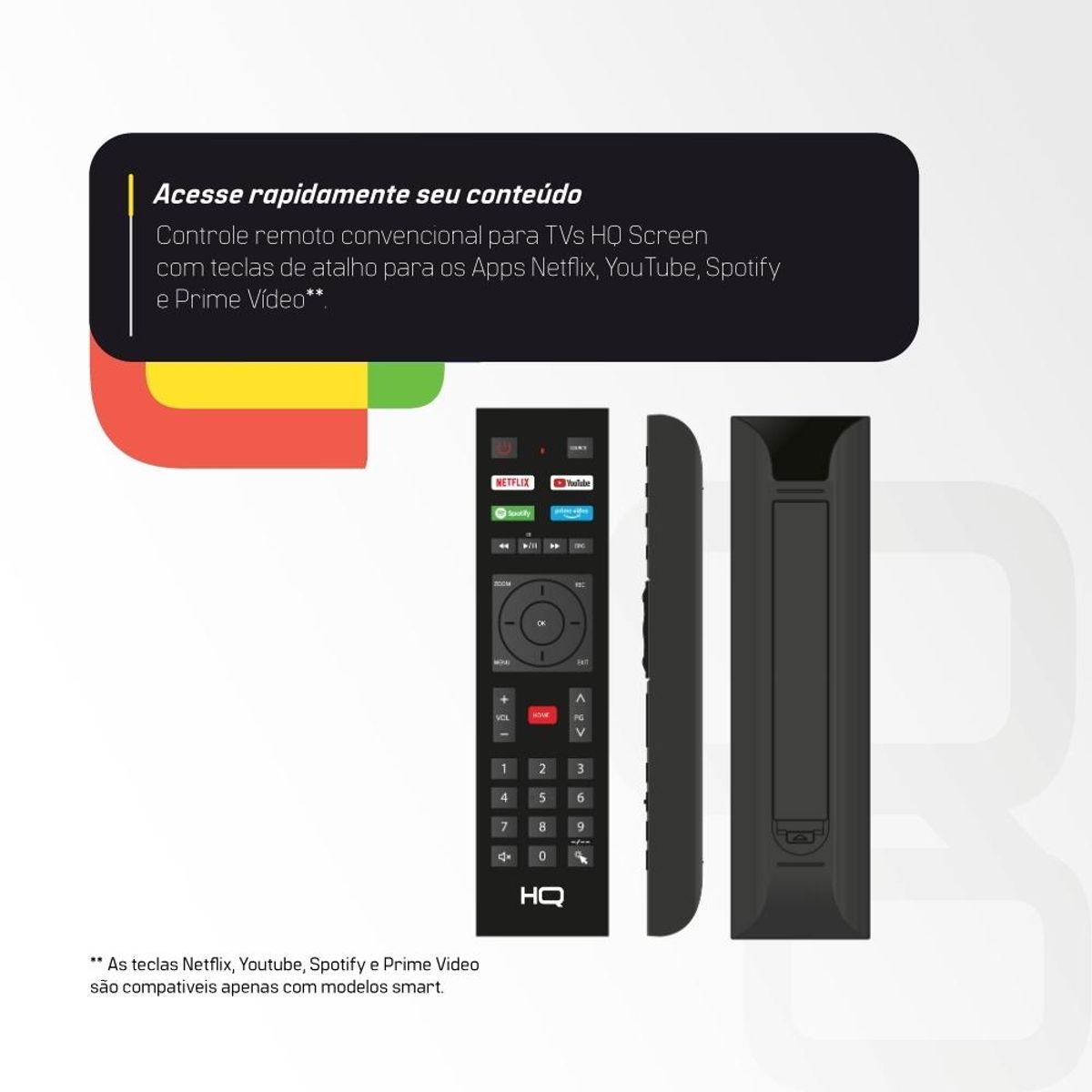 Smart TV 43" HQ LED Full HD 2 HDMI 2 USB - KDE43GR315LN - lojaibyte