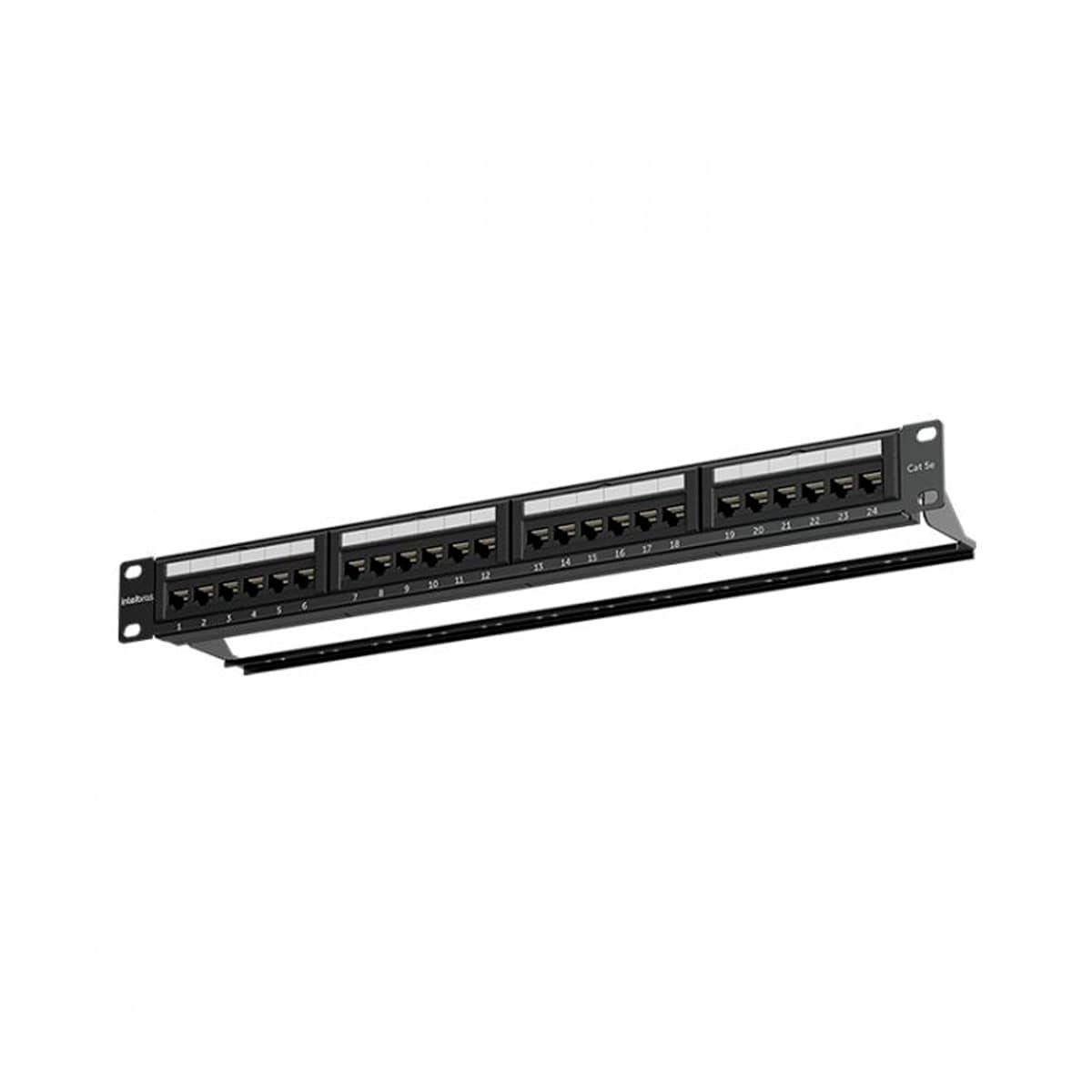 Patch Panel Intelbras Impact Lan PP524 Cat5e 24 portas - lojaibyte