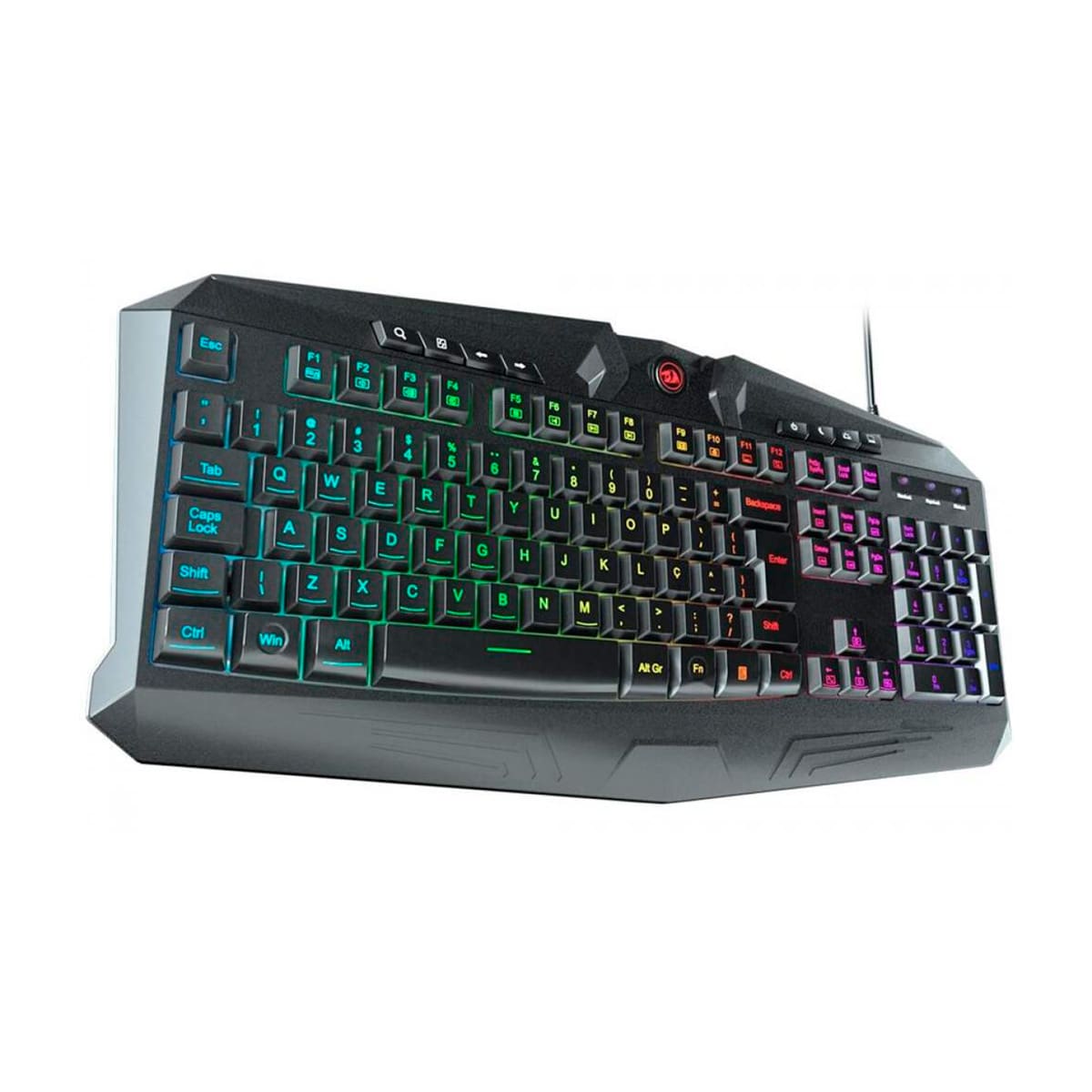 Teclado Gamer Membrana Redragon Harpe RGB Preto K503RGB - lojaibyte