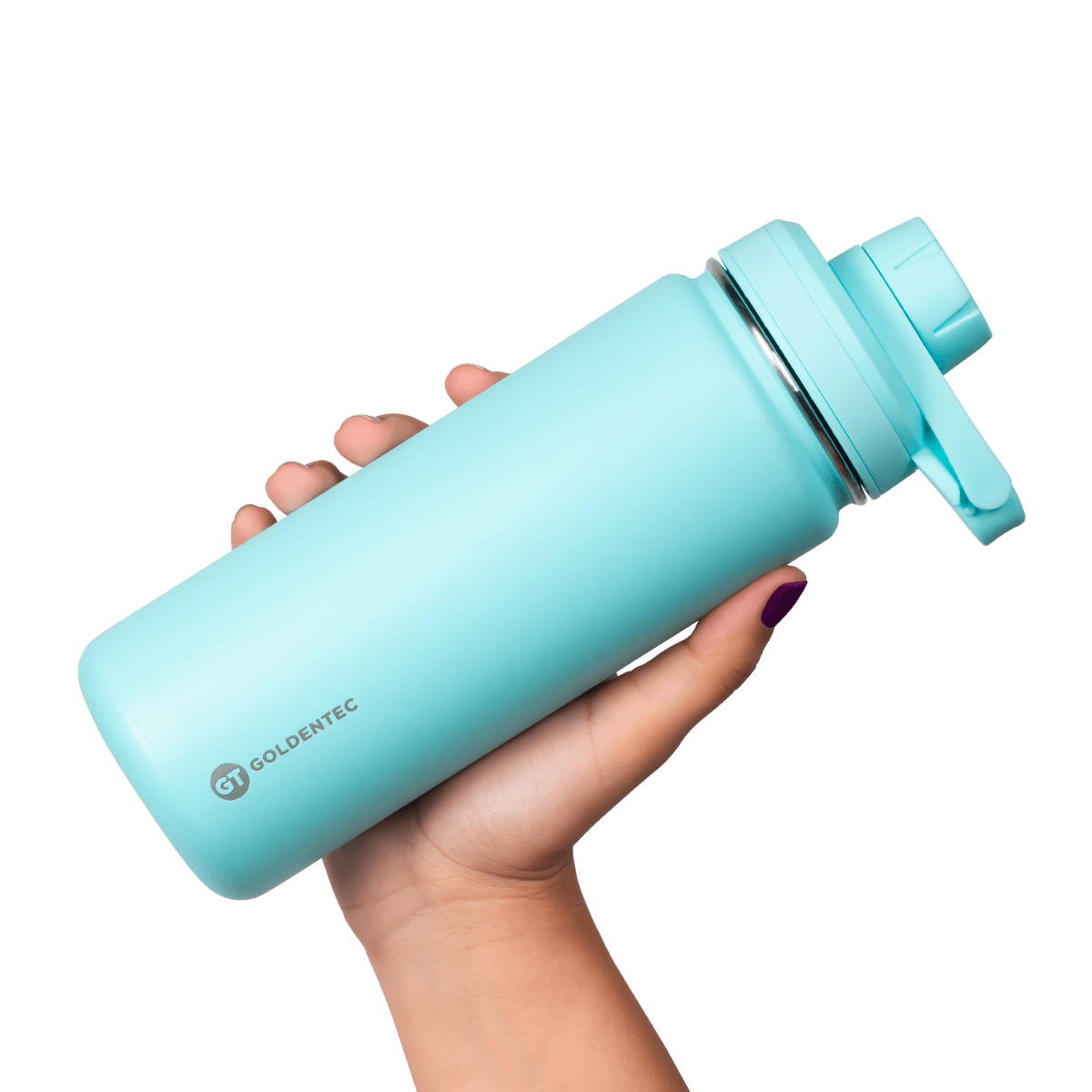 Garrafa Térmica Inox 500 ml para bebidas Azul claro GT - lojaibyte