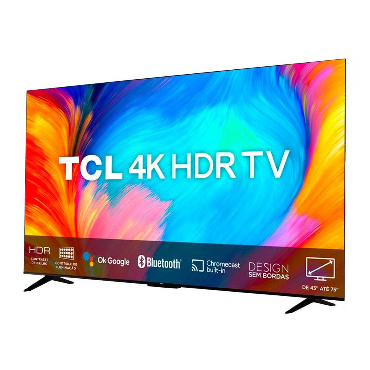 Smart TV 65" TCL LED Ultra HD 4K 65P635 Google TV HDR Wi-Fi - lojaibyte