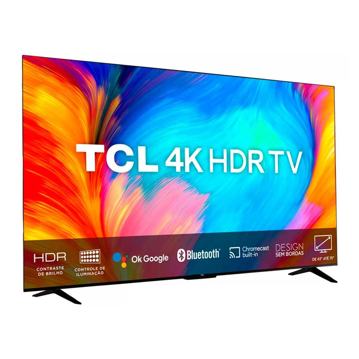 Smart TV 65" TCL LED Ultra HD 4K 65P635 Google TV HDR Wi-Fi - lojaibyte