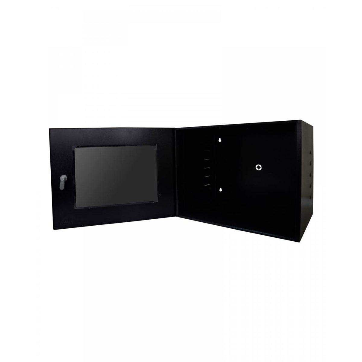 Mini Rack 19" Max Eletron 8U X 350mm Visor Acrílico Preto - lojaibyte