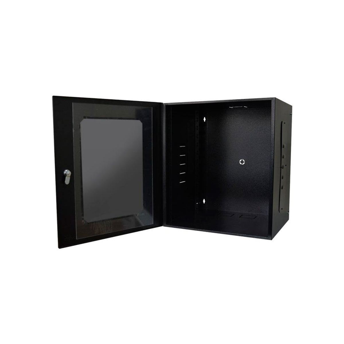 Mini Rack 19" Max Eletron 12U X 400mm Visor Acrílico Preto - lojaibyte