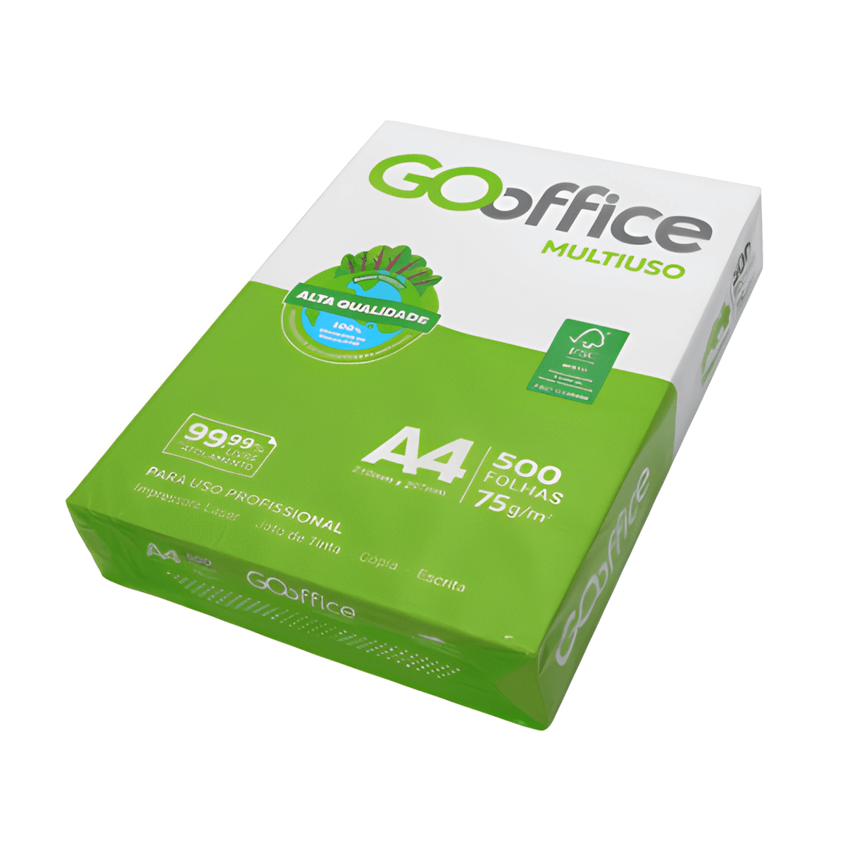 Resma de Papel A4 Go Office, 500 Folhas, 75g - lojaibyte