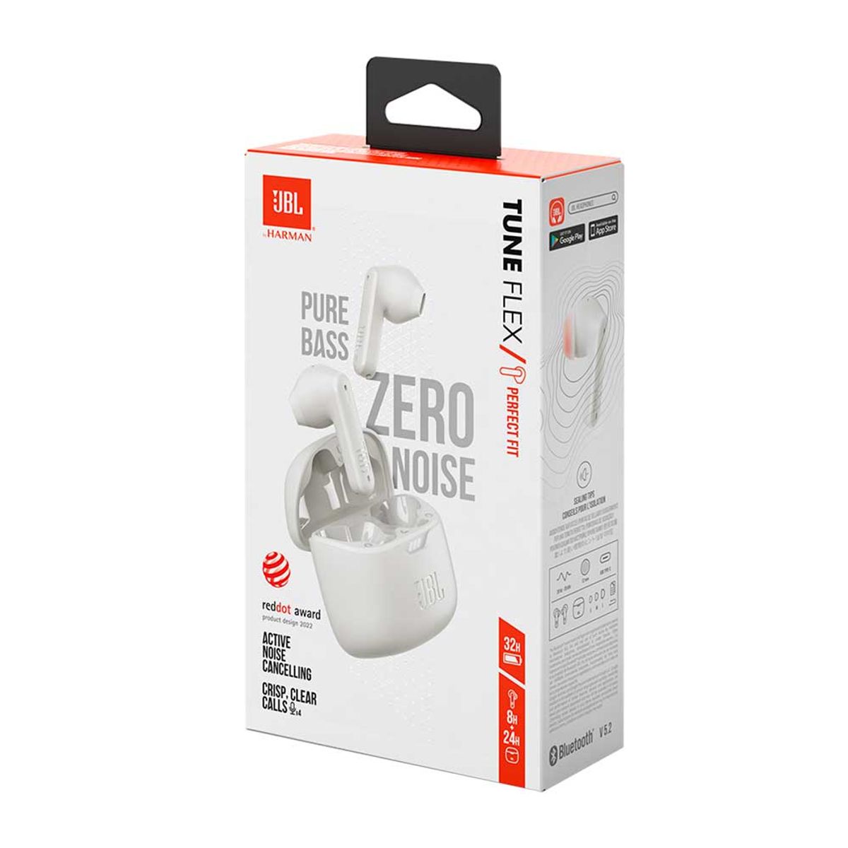 Fone de Ouvido JBL TWS Bluetooth Tune Flex Branco - lojaibyte