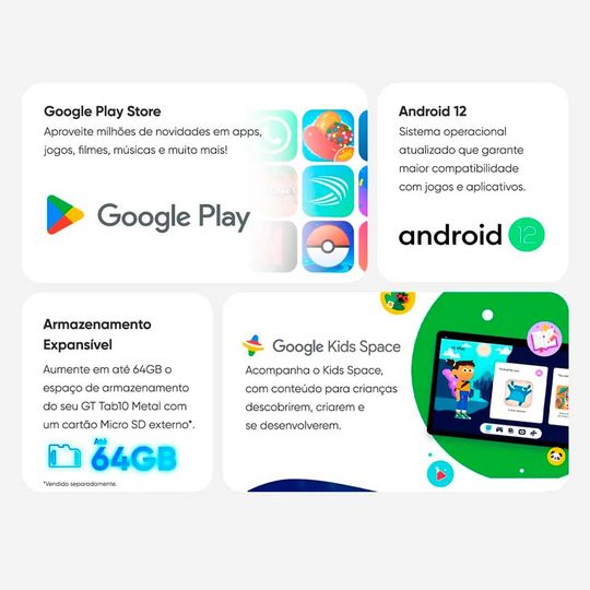 Tablet Goldentec Tab10 3G 2GB + 32GB 10" HD IPS | GT - lojaibyte