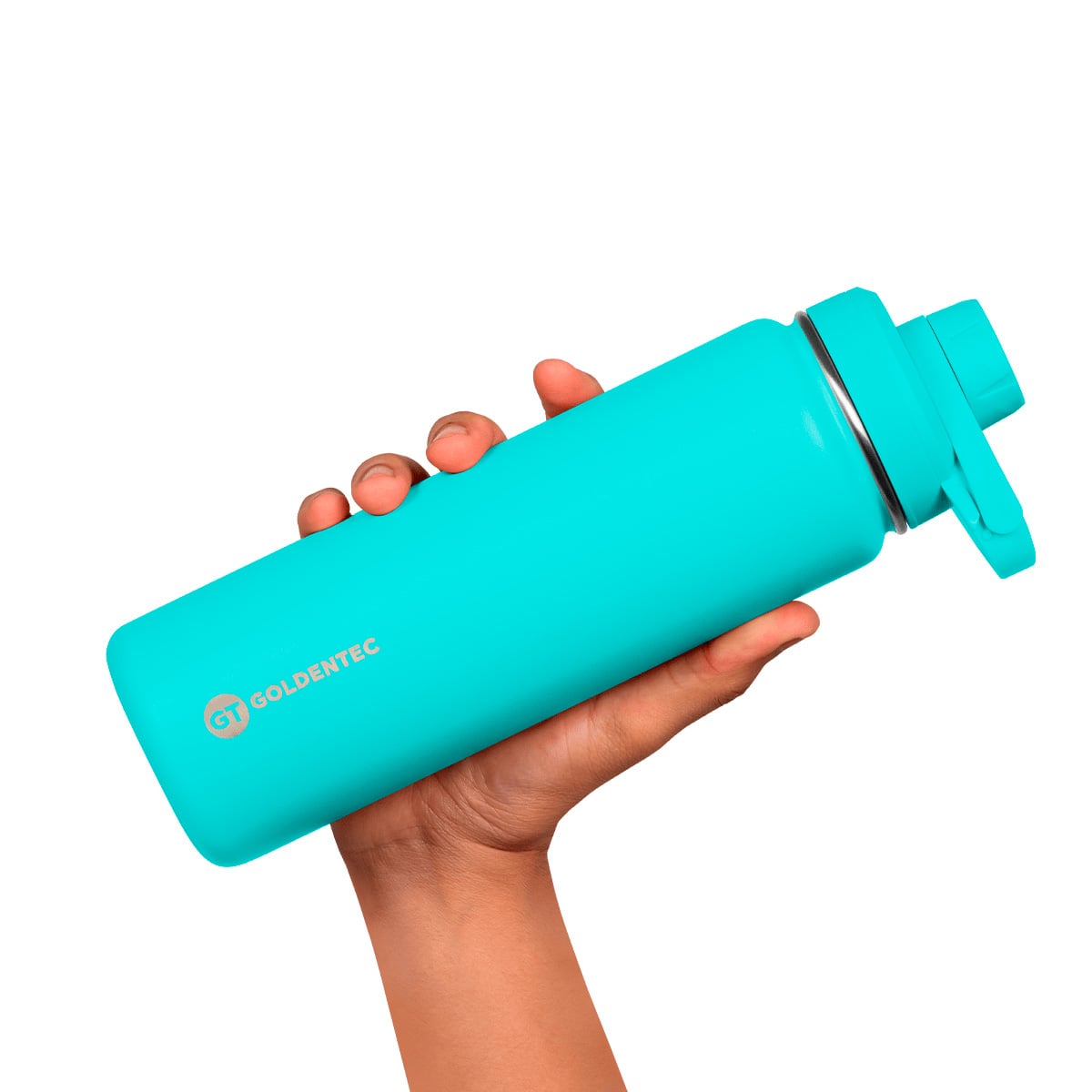 Garrafa Goldentec 750ml Azul + Copo Goldentec 600ml Azul - lojaibyte