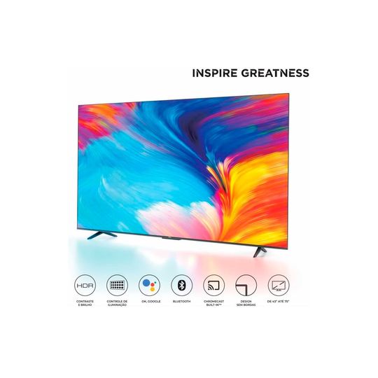 Smart TV 55" TCL LED Ultra HD 4K 55P635 Google TV HDR - lojaibyte