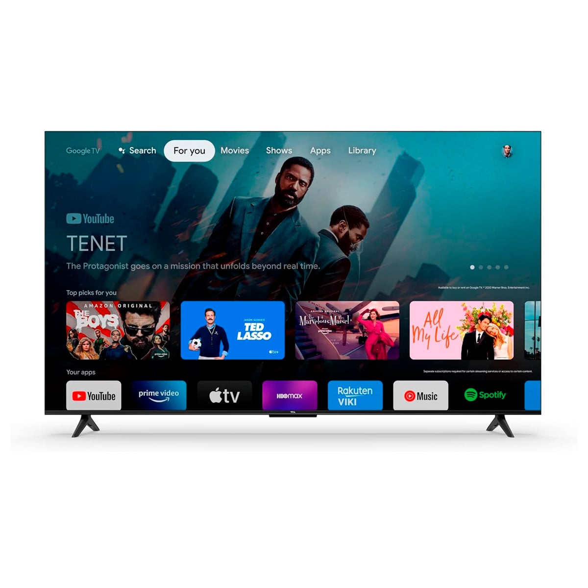 Smart TV 55" TCL LED Ultra HD 4K 55P635 Google TV HDR - lojaibyte