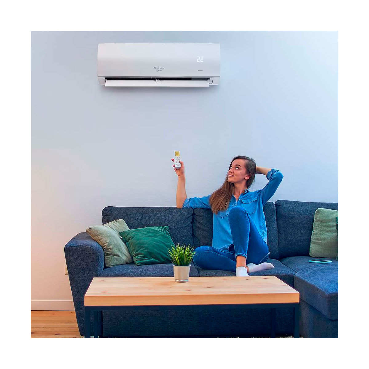 Ar Condicionado Inverter 22000 Btus Midea Connect Frio 220V - lojaibyte