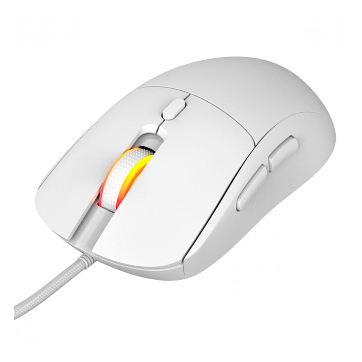 Mouse Gamer PCYes Basaran White Ghost RGB 12400DPI - lojaibyte
