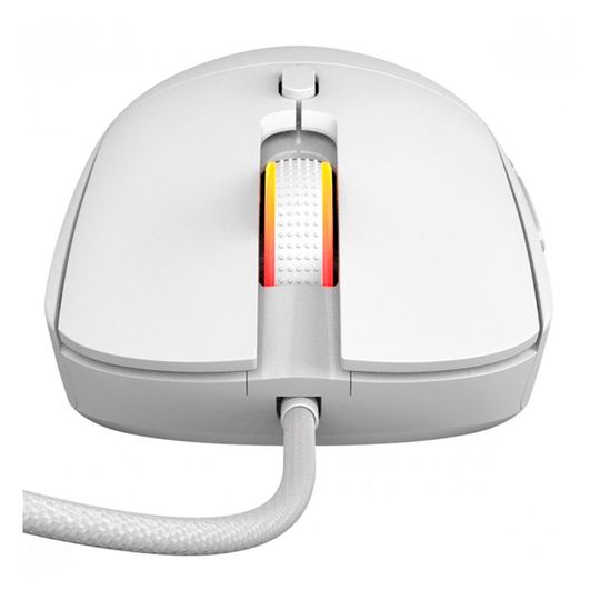 Mouse Gamer PCYes Basaran White Ghost RGB 12400DPI - lojaibyte